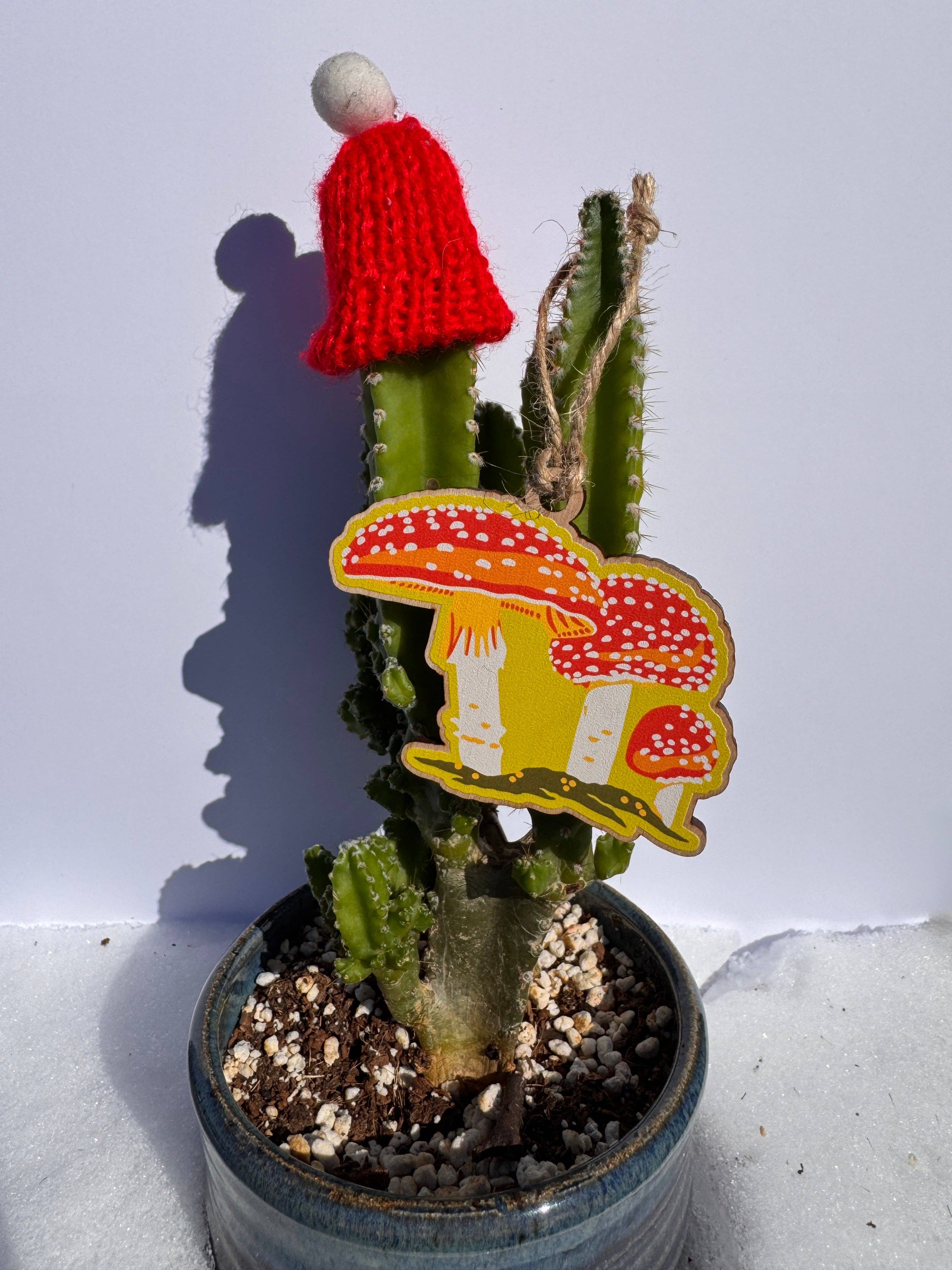 Toadstool Mushroom Wooden Ornament – MST Goods