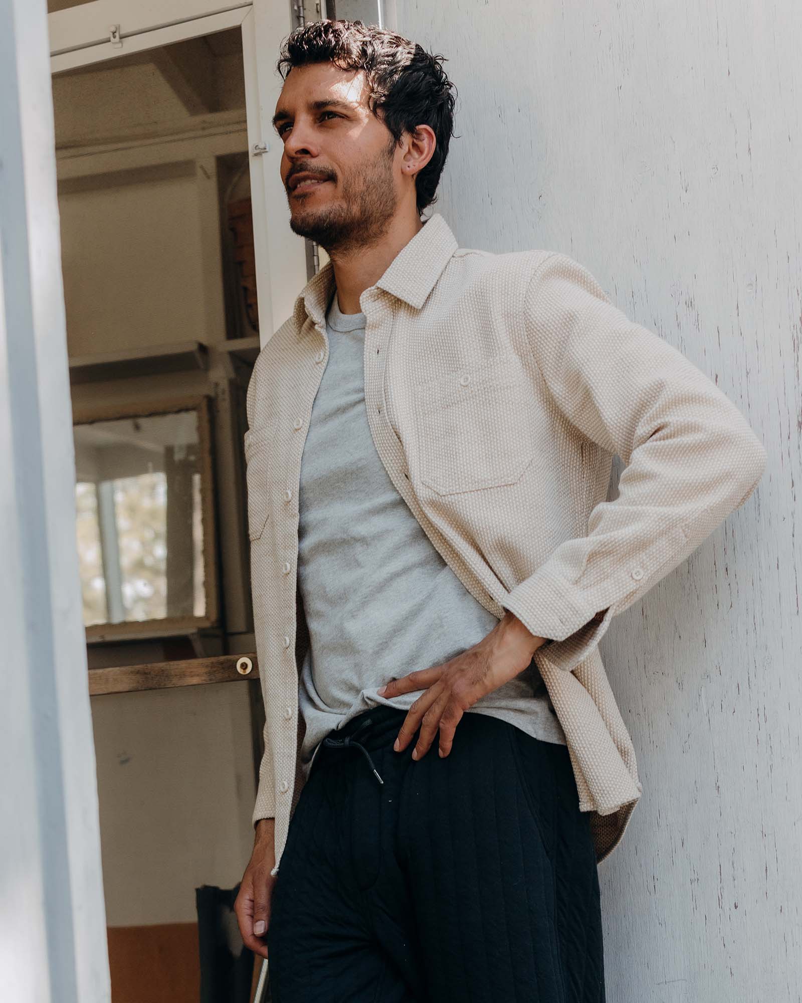 The Utility Shirt in Natural Sashiko – MST Goods